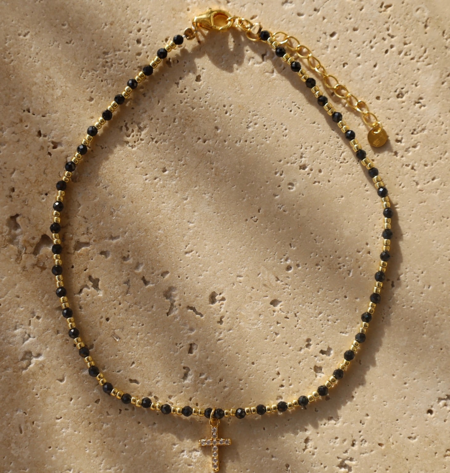 Serenity Anklet in Black Spinel – essentialRITUAL